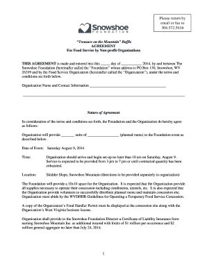 Fillable Online Snowshoefoundation Food Vendor BApplicationb Snowshoe