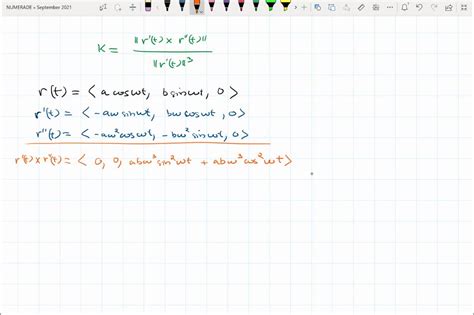 Solved Find The Curvature K Of The Curve 𝐫 T A Cosωt 𝐢 B Sinωt 𝐣