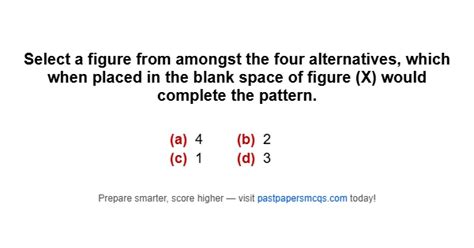 Pattern Completion And Figure Selection Past Papers Mcqs