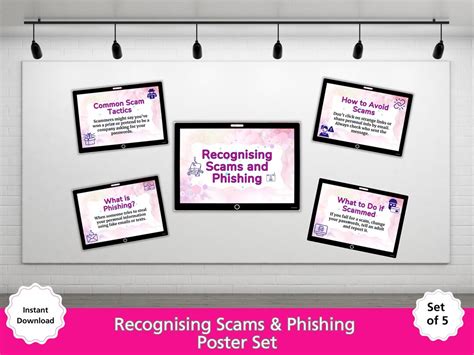 Recognising Scams And Phishing Set Of 5 Printable Internet Safety