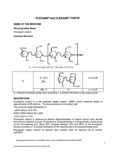 Clexane And Clexane Forte Name Of The Medicine Download Free Pdf