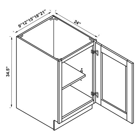 Base Full Height Cabinet Single Door Atlas Cabinets