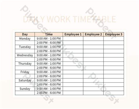 Creating An Effective Daily Schedule For Maximum Productivity Excel
