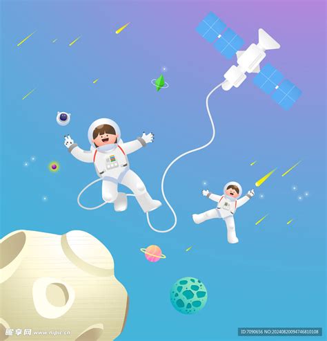 航天科学插画 设计图广告设计广告设计设计图库昵图网