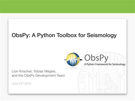 Obspy A Python Toolbox For Seismology
