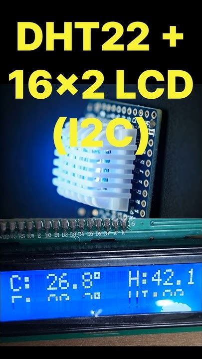 Dht22 I2c 16x2 Lcd Arduino Temperature Humidity Sensor Tutorial 온도센서 Lcd 아두이노 Dht22