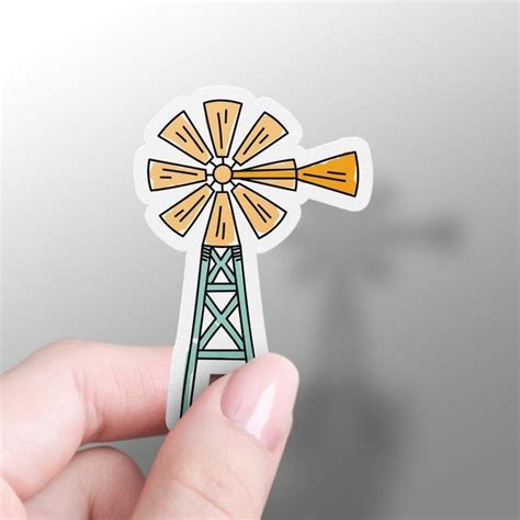 Windmill Decal Etsy