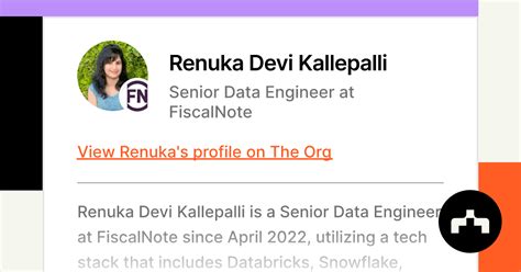 Renuka Devi Kallepalli Senior Data Engineer At Fiscalnote The Org