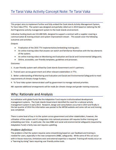 7 Activity Concept Note Examples To Download