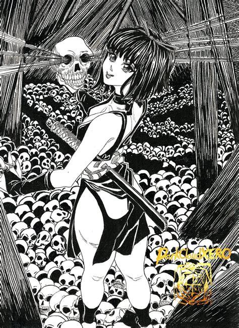 Sakasagami No Yura Inuyasha Artist Request Highres Traditional Media 1girl Ass Bare Legs