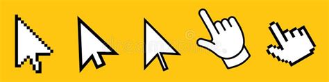Click Cursor Icon Computer Mouse Pointer Arrow Stock Vector