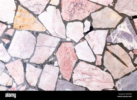Pink Marble Texture Background Floor Natural Stone Pieces Of Pink