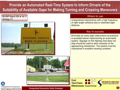 Ppt Unsignalized Intersection Safety Strategies Powerpoint Presentation Id397467