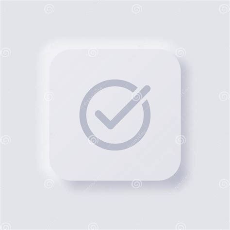 Check Mark Icon Tick Icon White Neumorphism Soft Ui Design For Web