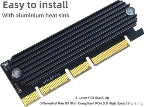 Pcie 5 0 M 2 Nvme Adapter Expansion Card For Pcie5 Gen5 Ssd Backward