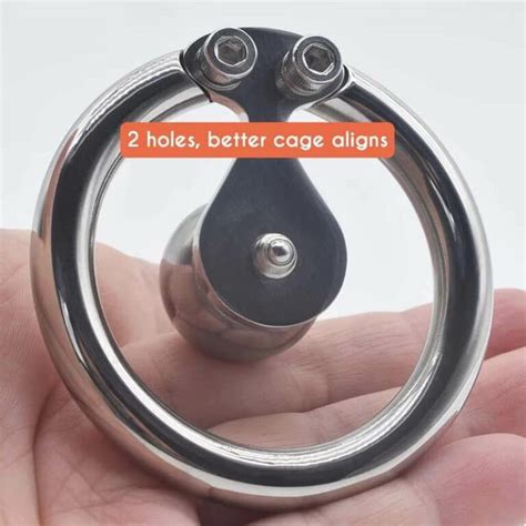 Double Screwed Negative Ball Inverted Steel Chastity Cage