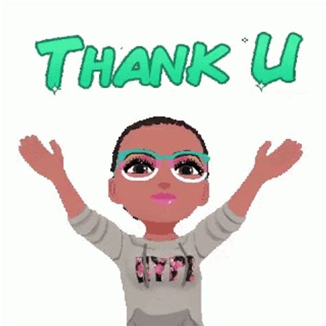 Floral Glittery Animated Thank You 
