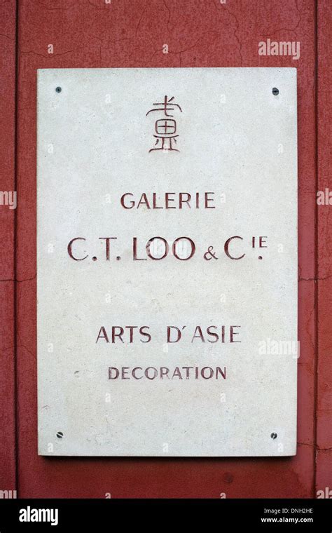 Sign Outside The Chinese Pagoda Of C T Loo Pioneer Businessman And Ambassador Of Chinese And