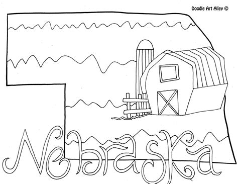 Nebraska State Symbols Coloring Pages 2025