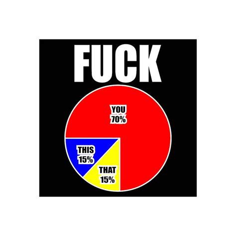 Fuck Pie Chart Decal Offensive Humor Decals Fuck Percentage Etsy