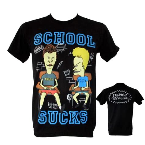 Beavis And Butthead School Sucks T Shirt Black Lazada Ph
