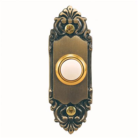 Style Selections Antique Brass Doorbell Button In The Doorbell Buttons