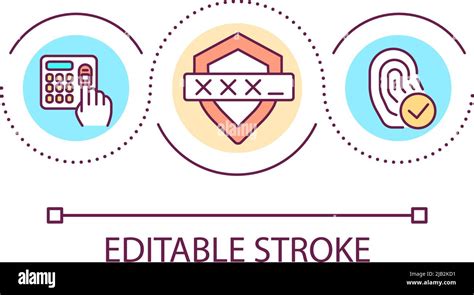Biometric Password Loop Concept Icon Stock Vector Image And Art Alamy