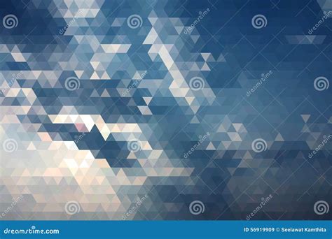 Abstract Blue Sky With Ray Of Sun Geometric Triangular Low Poly Stock Vector Illustration Of