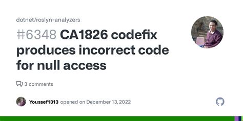 Ca1826 Codefix Produces Incorrect Code For Null Access · Issue 6348
