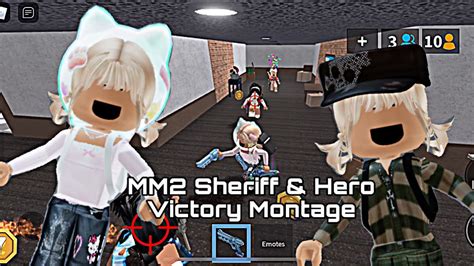 Mm2 Sheriffandhero Victory Montage Mobile Mm2 Roblox Wins Youtube