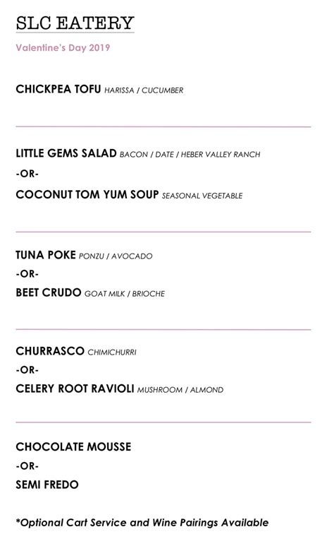 Valentines Day Dining 2019 Gastronomic Salt Lake City