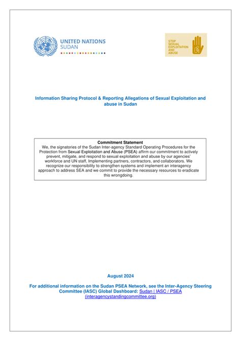 Information Sharing Protocol And Reporting Allegations Of Sexual