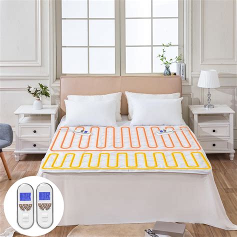 Bwarm Premium Multi Zone Electric Heated Mattress Pad Queen