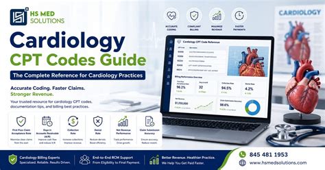 Cardiology Cpt Codes Guide 2026 Hs Med Solutions