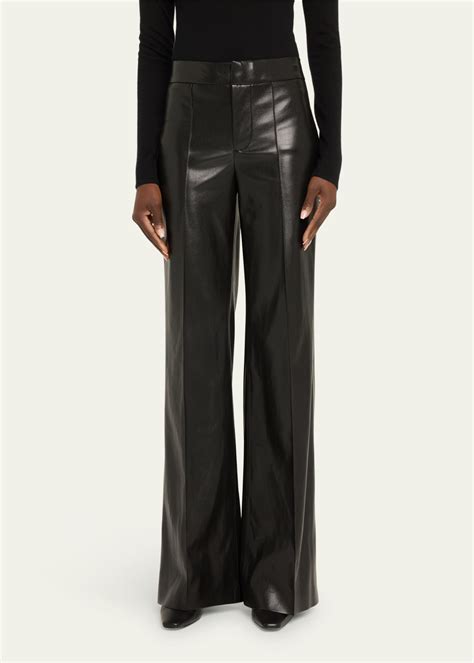 Alice Olivia Dylan Vegan Leather Wide Leg Pants Bergdorf Goodman