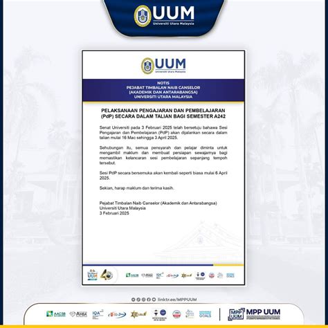 Laman Rasmi Mpp Uum Pelaksanaan Pengajaran Dan Pembelajaran Pdp Secara Dalam Talian Bagi