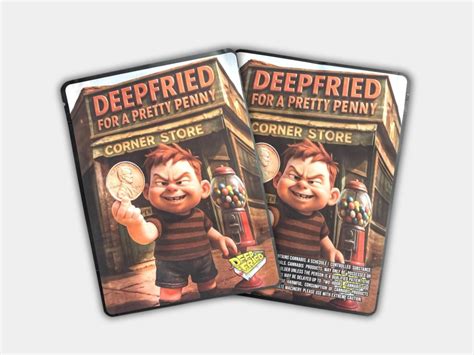 Deep Fried For A Pretty Penny Sticker 1oz Mylar Bag Smell Proof