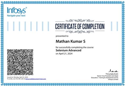mathan kumar s on linkedin excited to share that i have completed the selenium advanced course…