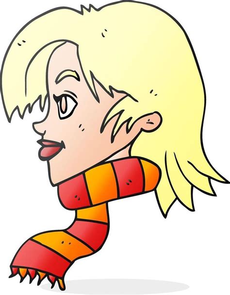 Download Cartoon Woman Wearing Scarf For Free How To Wear Scarves