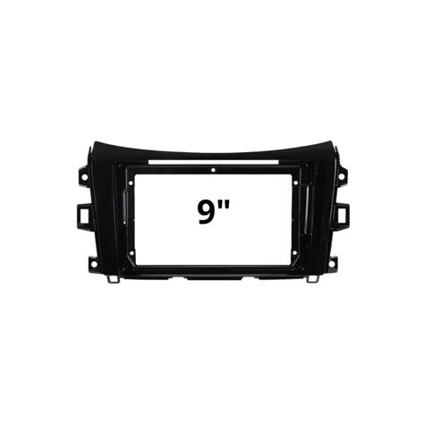 Moldura De 9 Polegadas Para Multimídia Nissan Frontier Modelos Ano 2017 A 2022 Black Piano