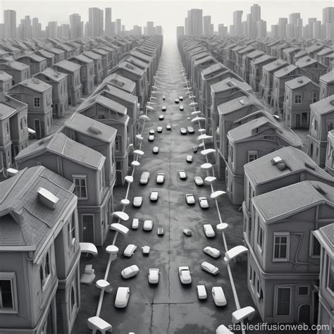 Grey Cityscape With Dystopian Feel Stable Diffusion Online