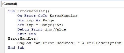 VBA Error Handling Explanation Examples How To Handle Errors