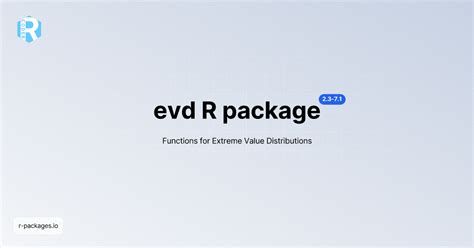 Evd R Package Documentation R Packages