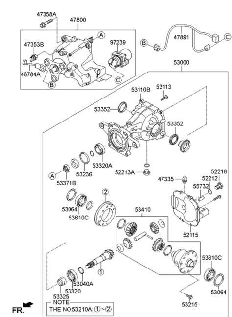 530003b500 Genuine Kia Differential Carrier Assembly