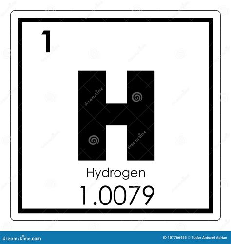 Hydrogen Chemical Element Stock Illustration Illustration Of Formula