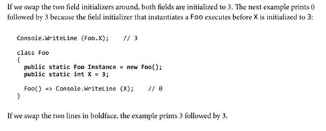 Static Constructors And Field Initialization Order Help R Csharp