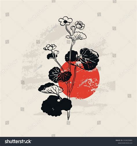 Traditional Japanese Vector Illustration Traditional Japan Stock Vector