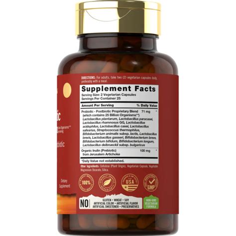 Prebiotic Probiotic And Postbiotic 25 Billion Cfu 50 Capsules Discount