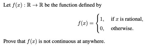 solved let f x r→r be the function defined by f x {1 0 if