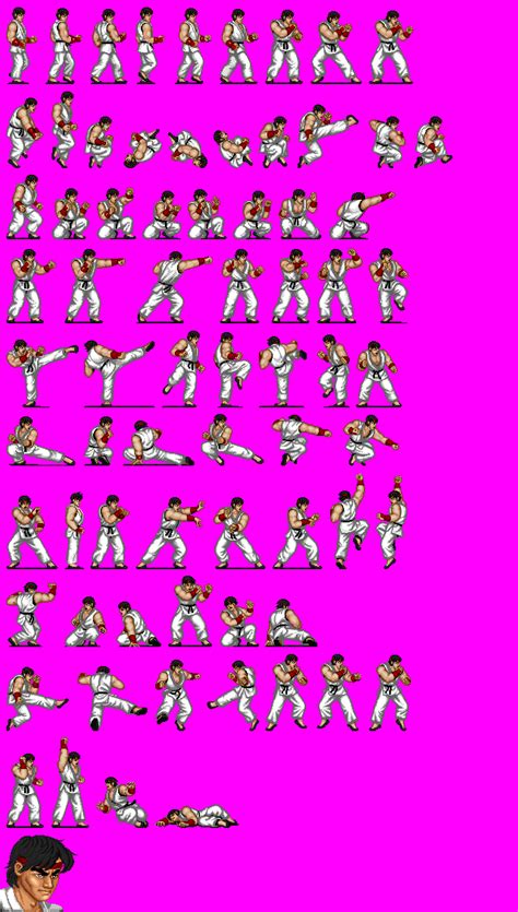 Sf1 Ryu Palette Edit Sprite Sheet By Rgmfighter14 On Deviantart